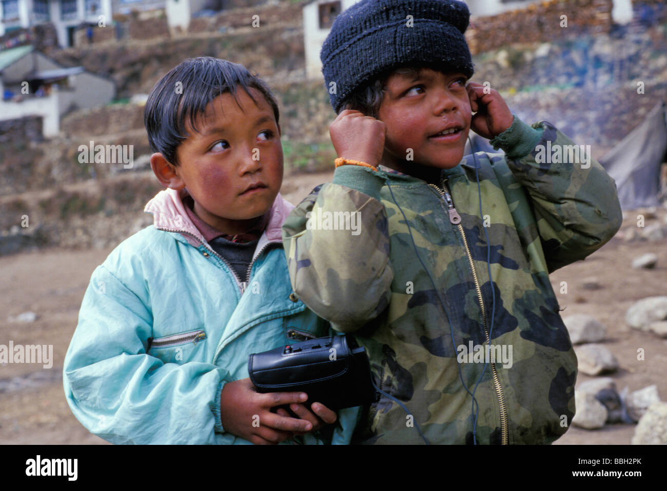 Children with curiosity Stock Photo - Alamy