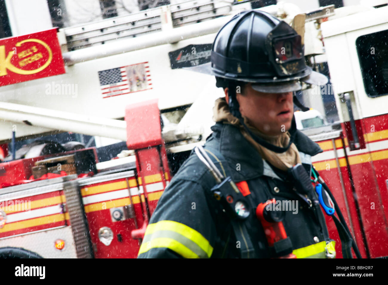 firefighters in action, New York Stock Photo - Alamy