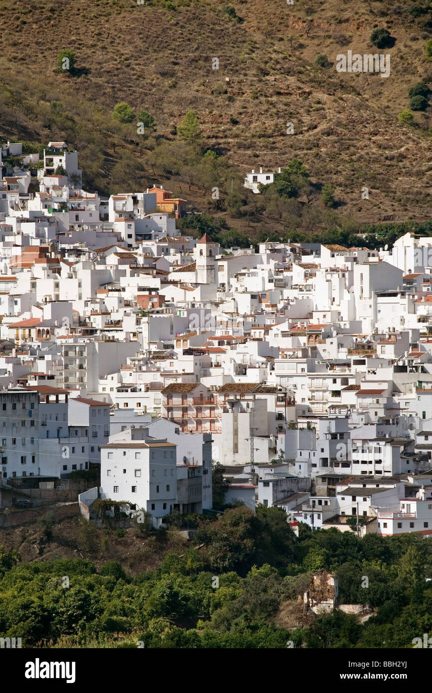 White Village of Tolox Sierra de las Nieves Malaga Andalusia Spain ...