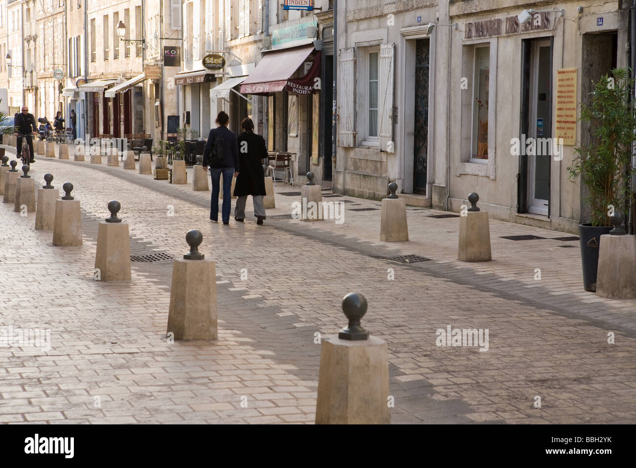 Pedestrians in Street La Rochelle Poitou Charente France Stock Photo ...