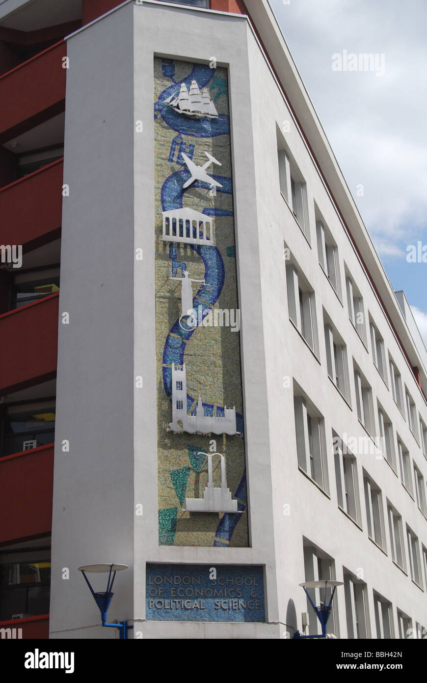 LSE London School of Economics mural mosaic Stock Photo - Alamy