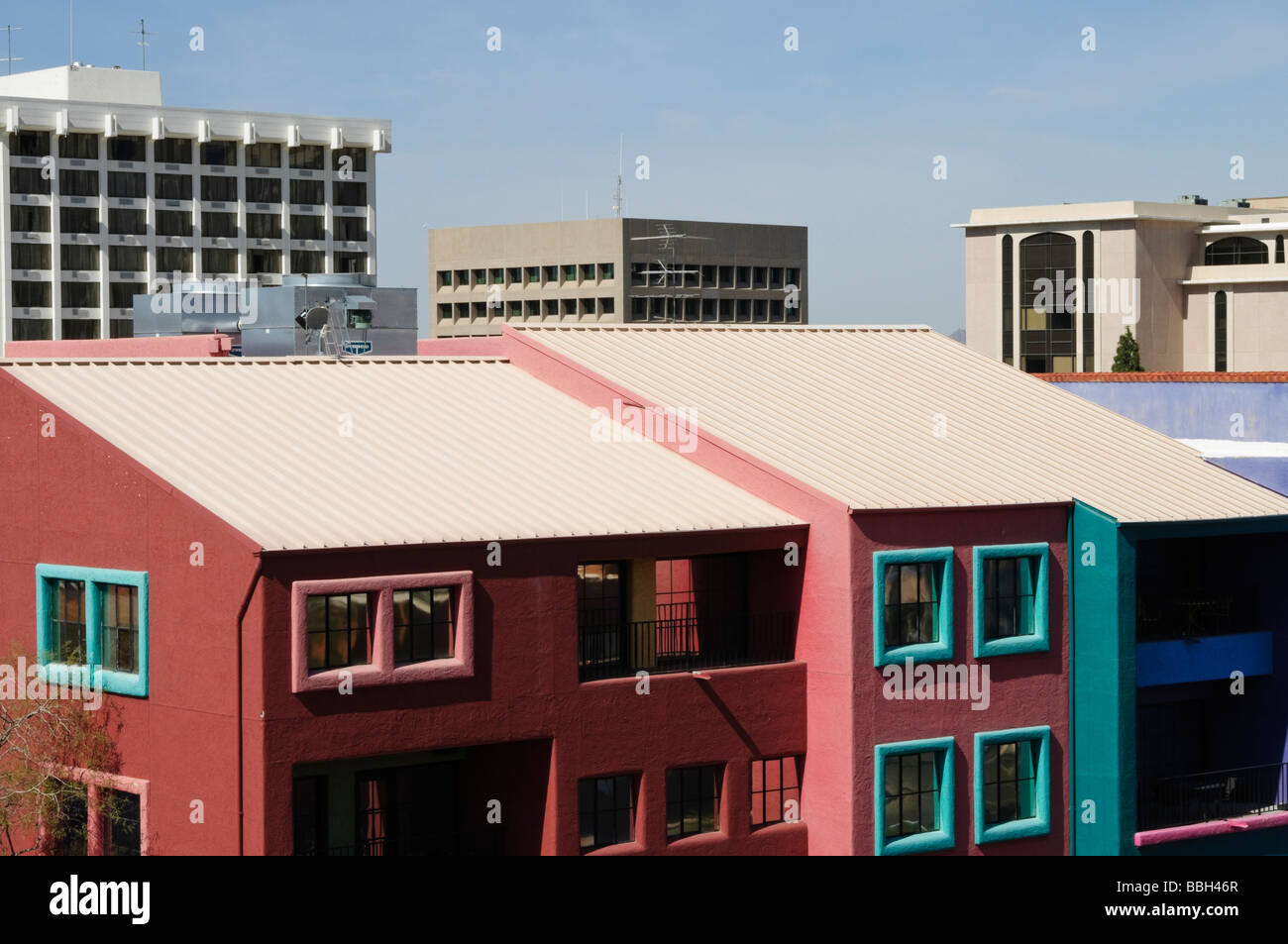 Colorful La Placita Village in downtown Tucson Arzona Stock Photo - Alamy