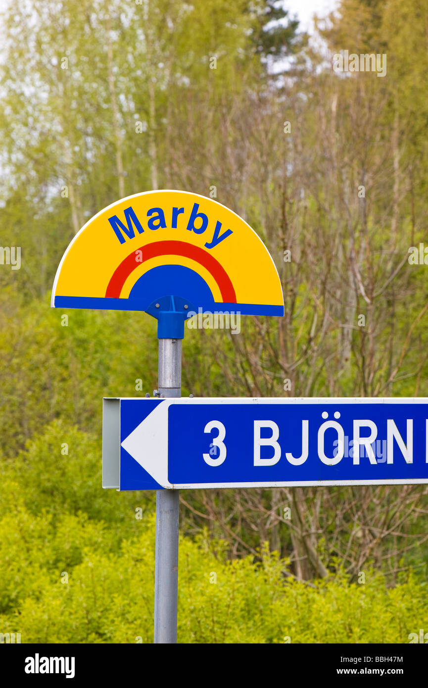 Finnish road sign hi-res stock photography and images - Alamy