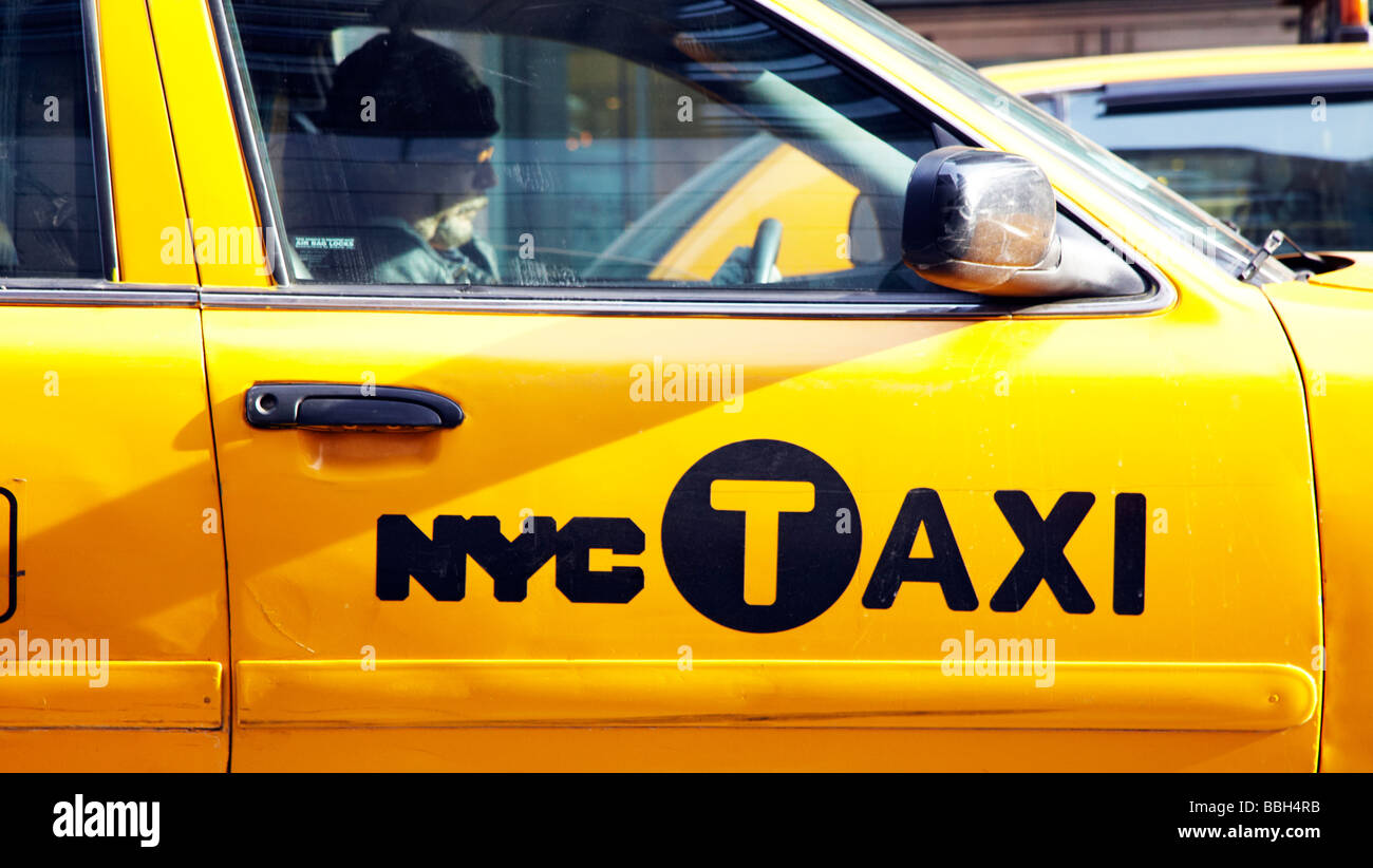 yellow taxi,, New York taxis, New York Stock Photo - Alamy