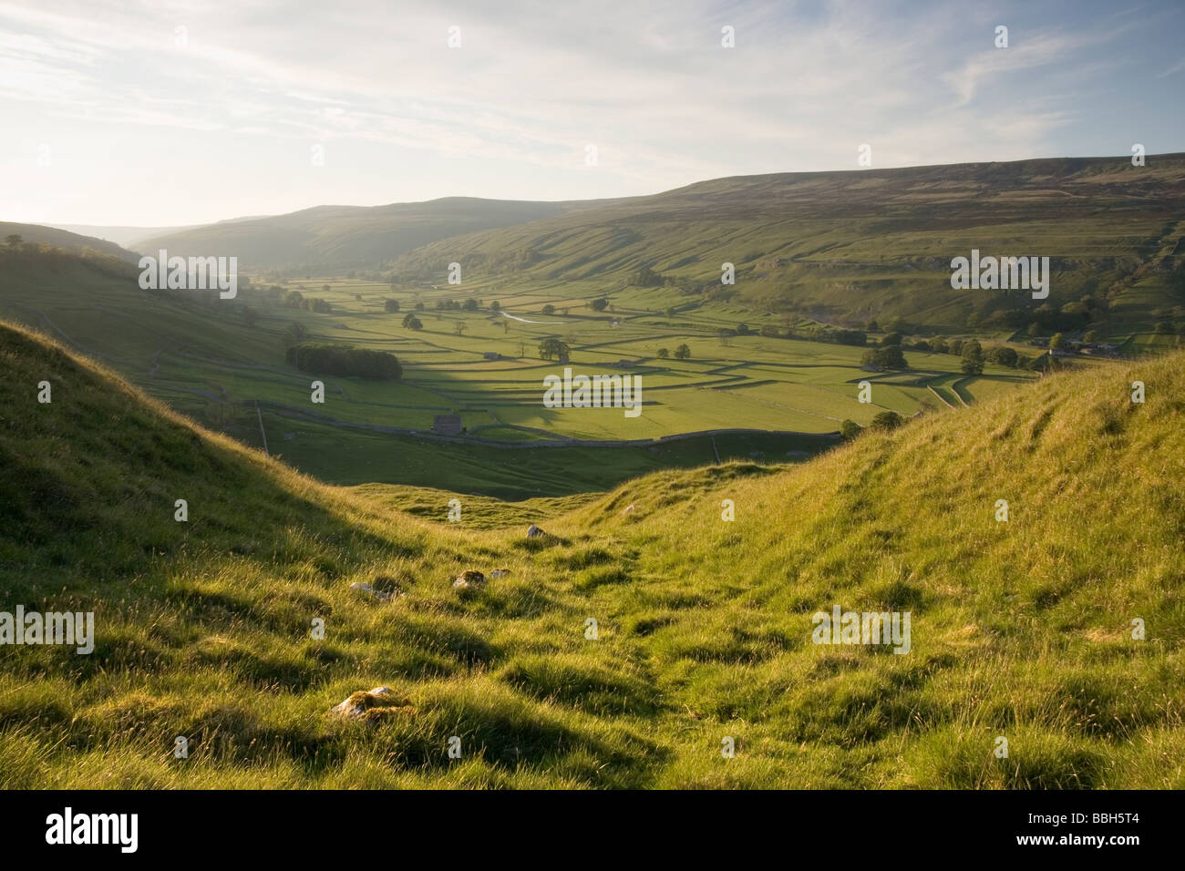 The view along Littondale, in the Yorkshire Dales, from above the ...