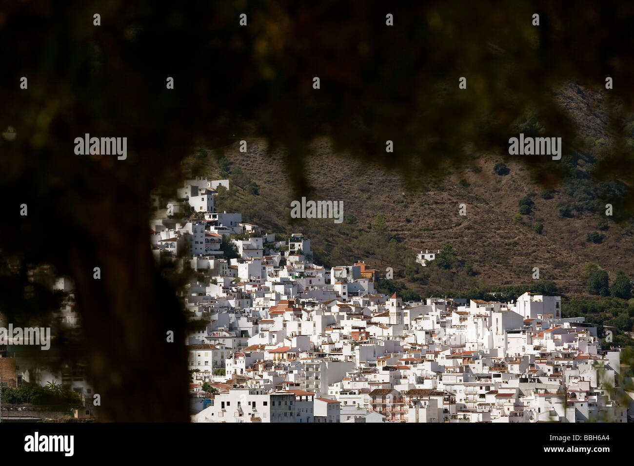 White Village of Tolox Sierra de las Nieves Malaga Andalusia Spain ...