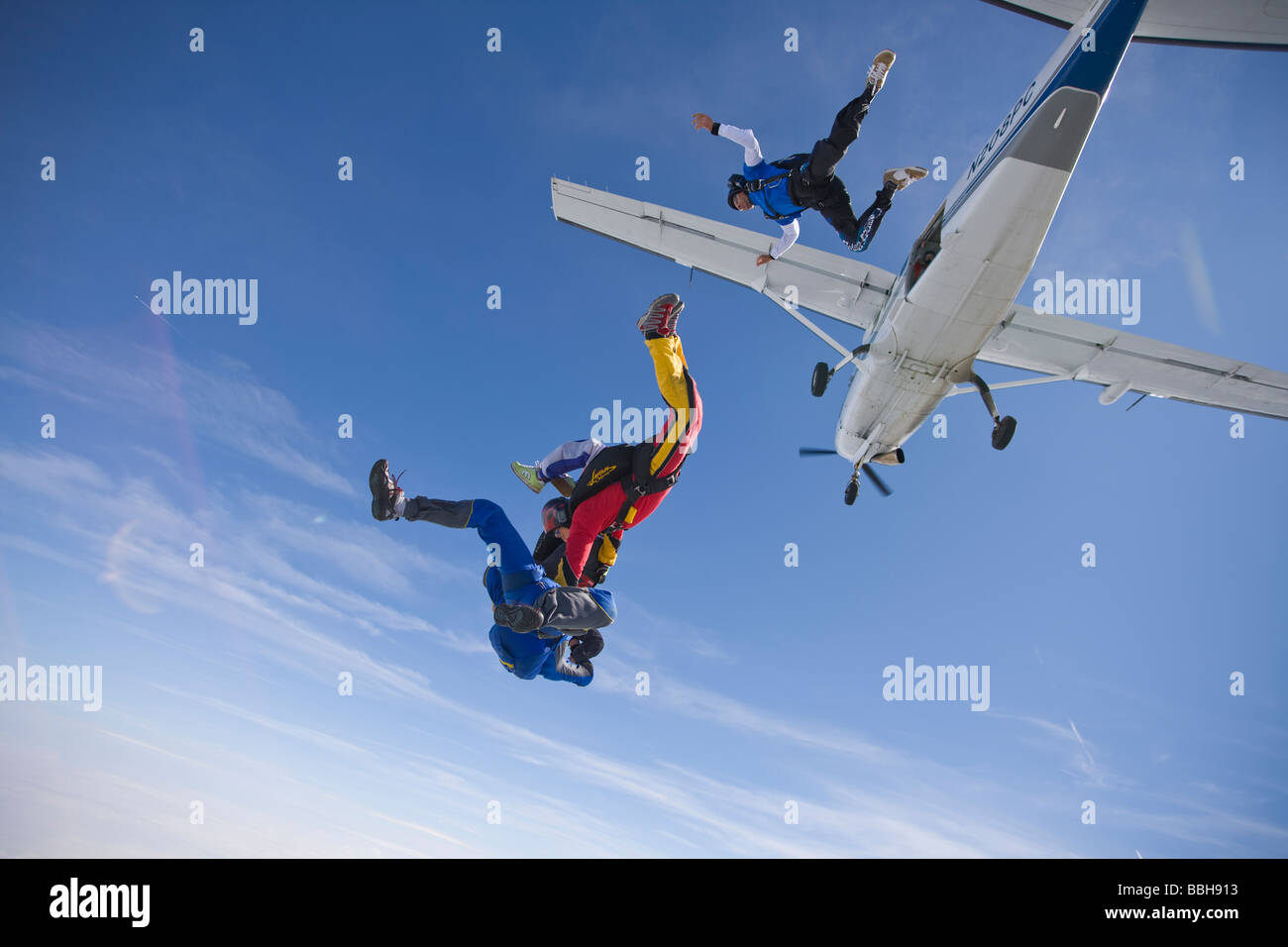 Freefly skydive team is training a special HYBRID formation over a ...