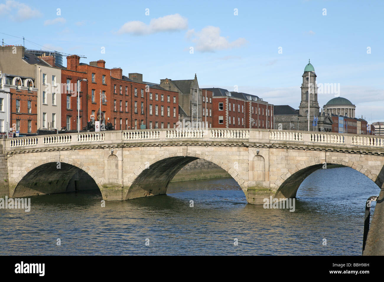 Dublin Liam Mellowes bridge on Ellis Quay Stock Photo - Alamy