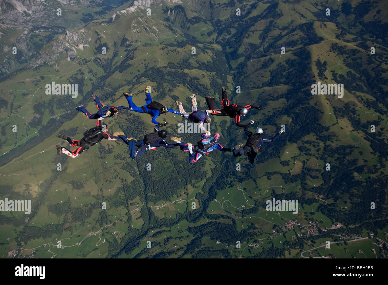 Sky diver formation hi-res stock photography and images - Alamy