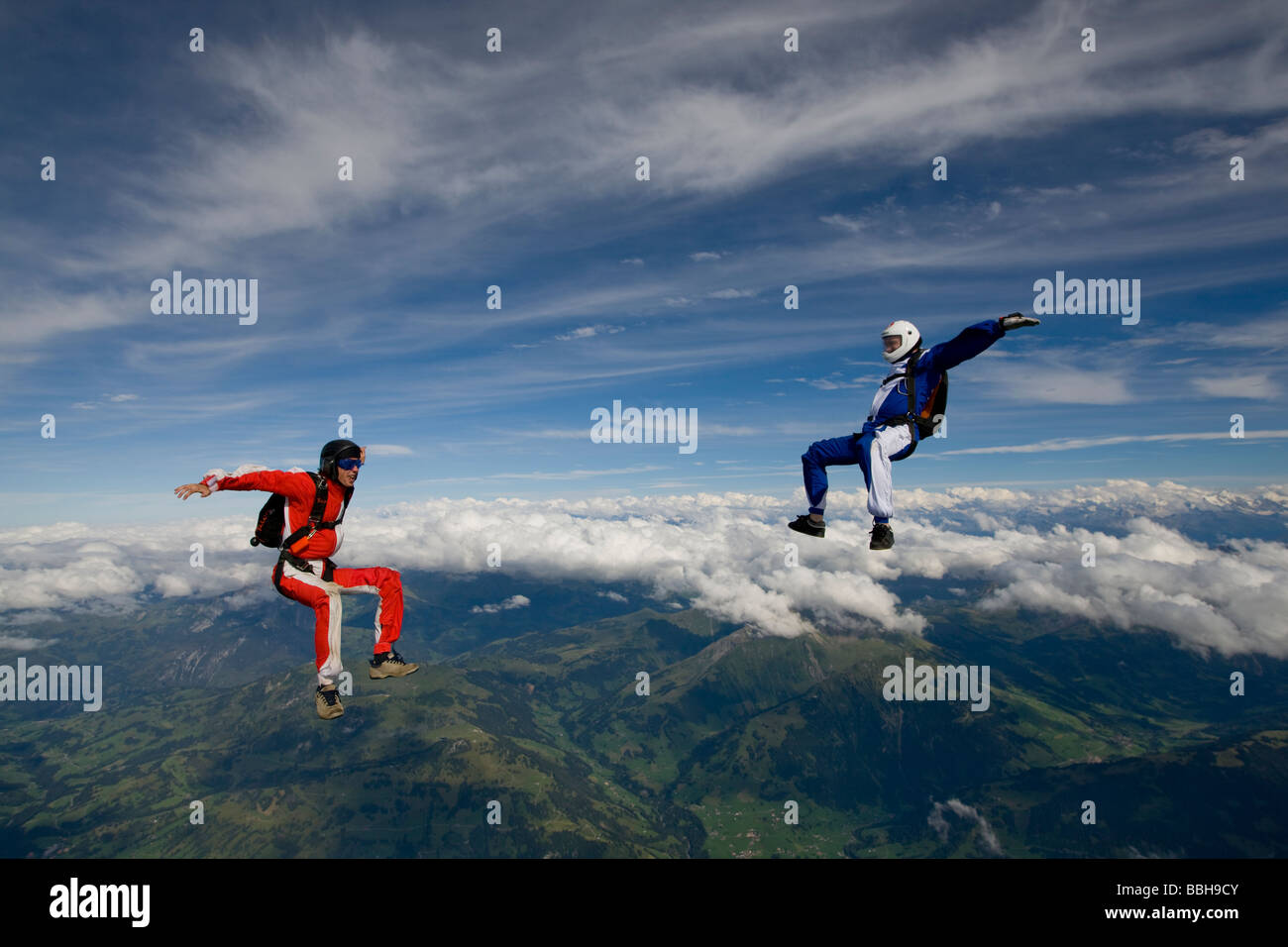Skydiver flying head down position hi-res stock photography and images ...