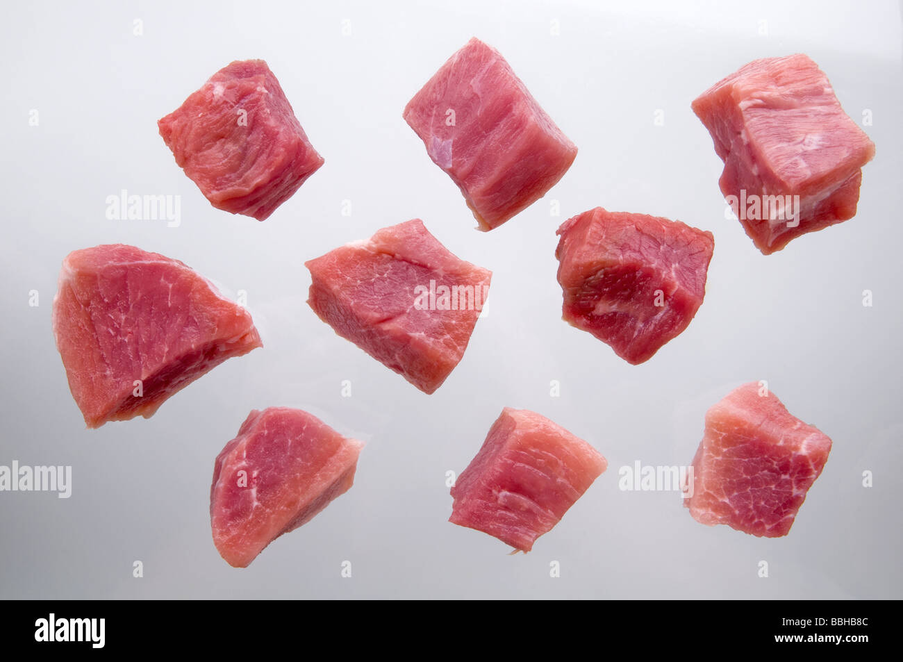Chunks of raw beef meat Stock Photo - Alamy