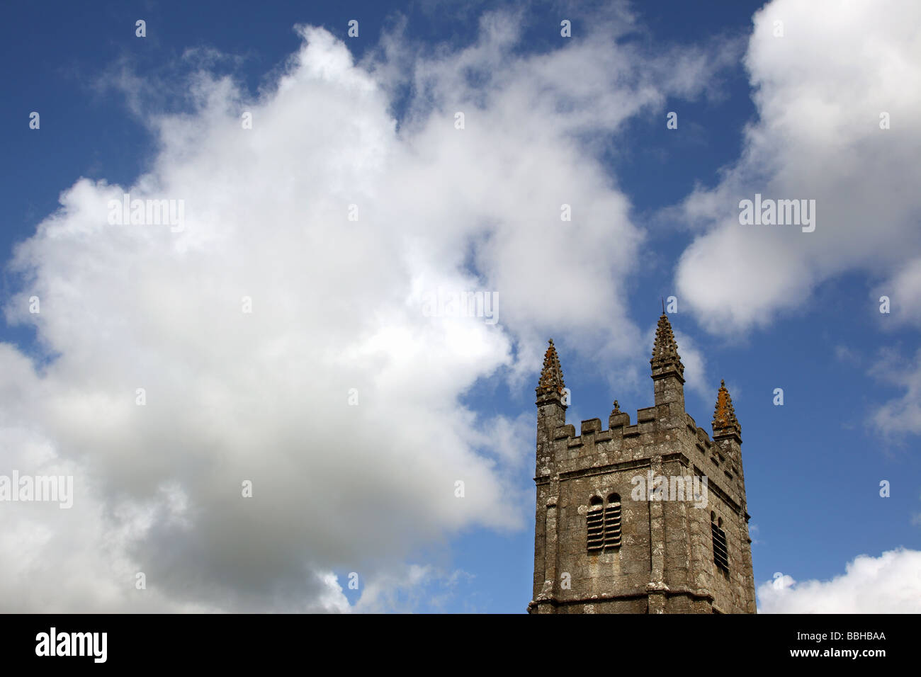 Church tower and clouds Stock Photo - Alamy