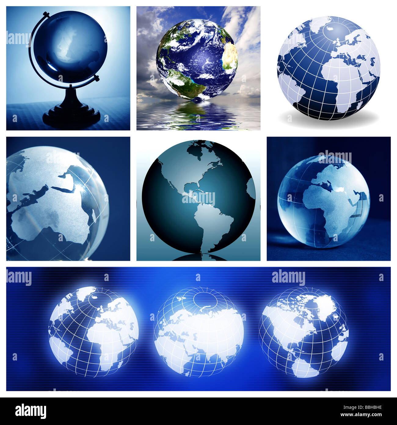 Collage map world made hi-res stock photography and images - Alamy