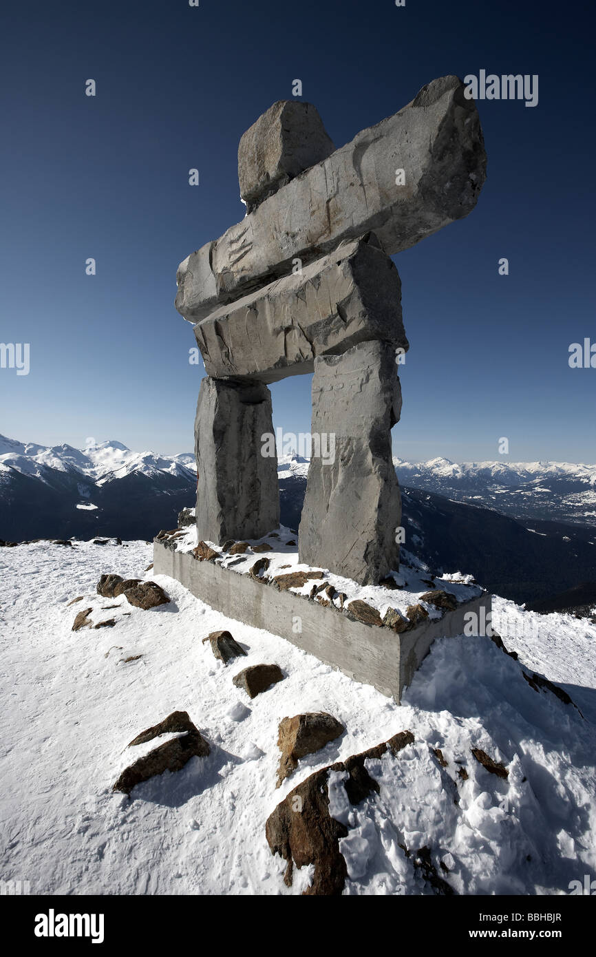 The Inukshuk on Whistler mountain which is the symbol of the 2010 ...
