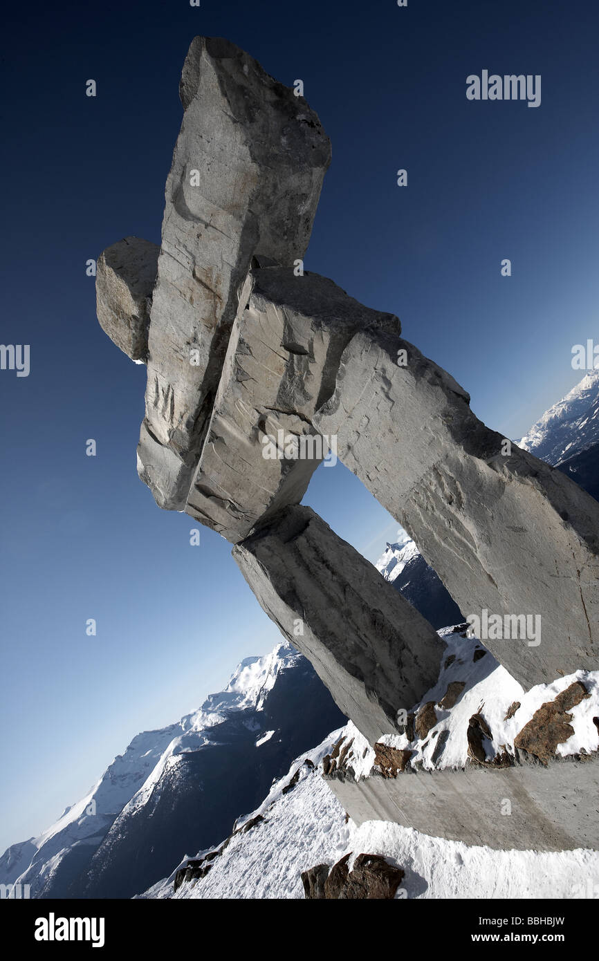 The Inukshuk on Whistler mountain which is the symbol of the 2010 ...