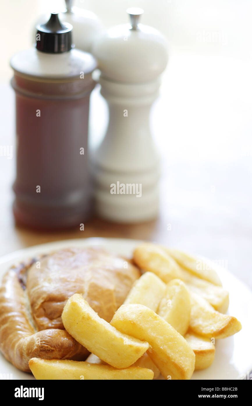 Authentic Fresh Cornish Meat And Vegetable Pasty With Chips And No ...