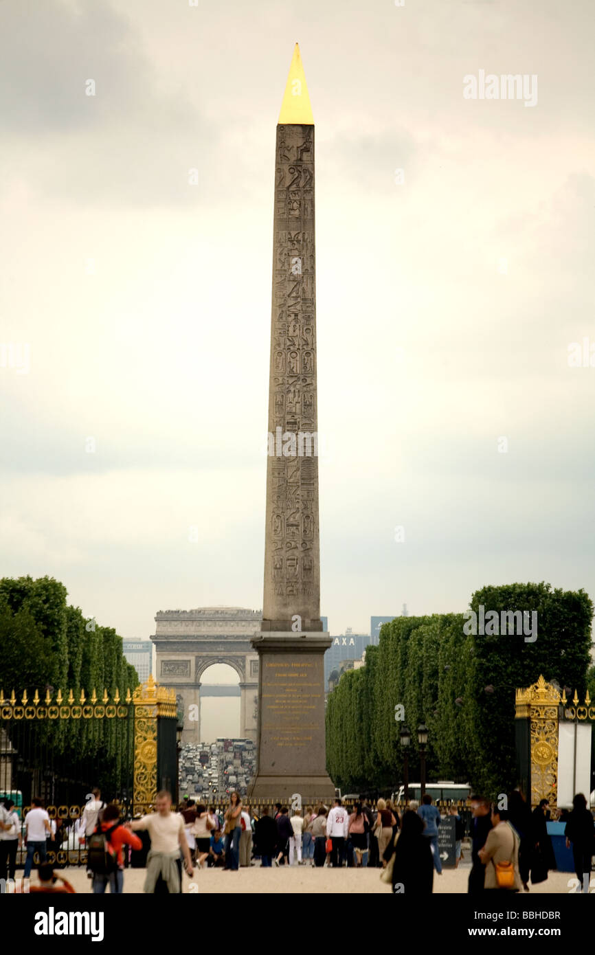 The Egyptian Obelisque standing in Place de la Concorde in Paris France ...