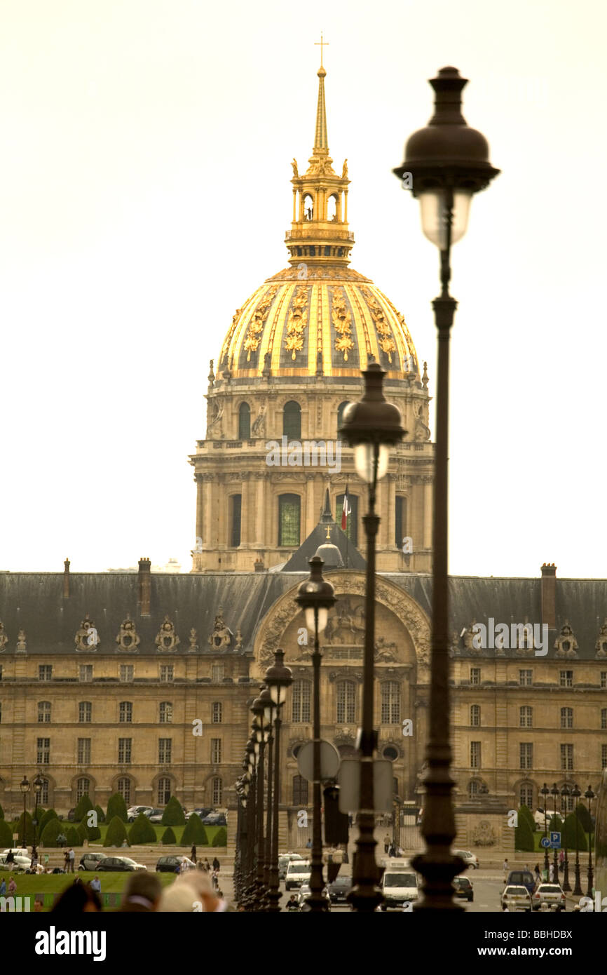 The golden roof of Eglise du Dome stands as a landmark above Hotel des ...