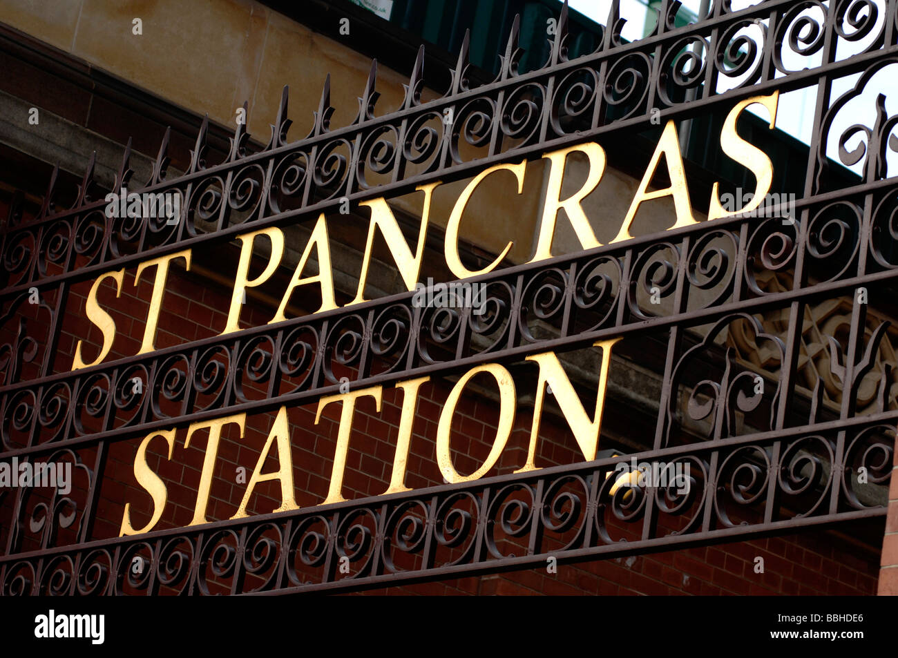 St Pancras railway station sign, London, Britain, UK Stock Photo - Alamy