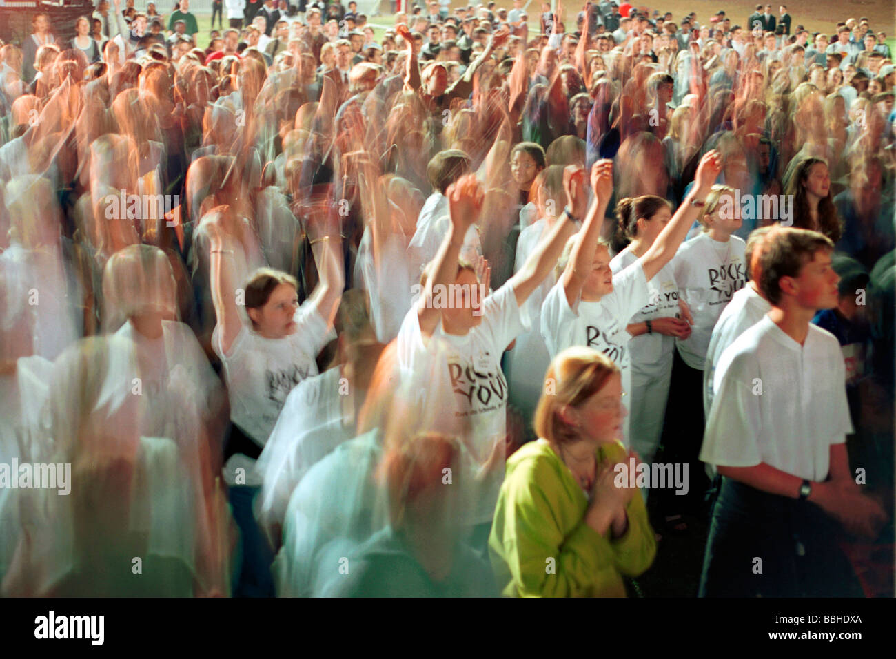 Pietermaritzburg South Africa 2000 youth worship singing crowd crowds ...