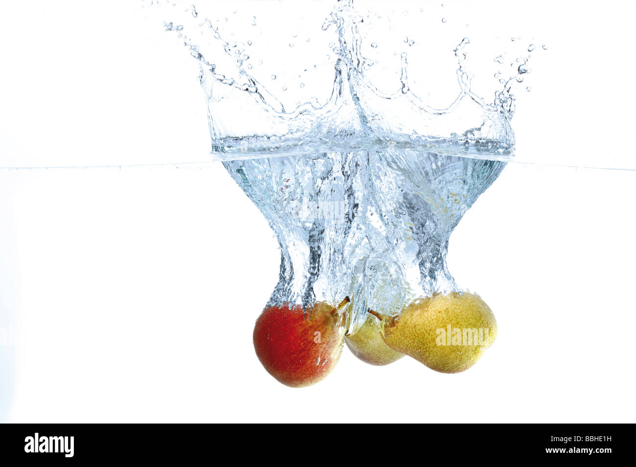Pears in water Stock Photo - Alamy