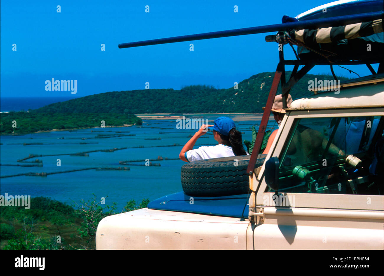 four by four above Kosi Bay Estuary Coastal Forest Reserve Kosi Bay ...