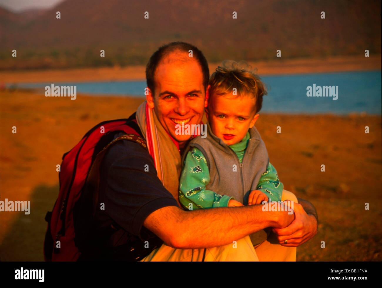 Father and child David and Timothy Larsen Stock Photo - Alamy