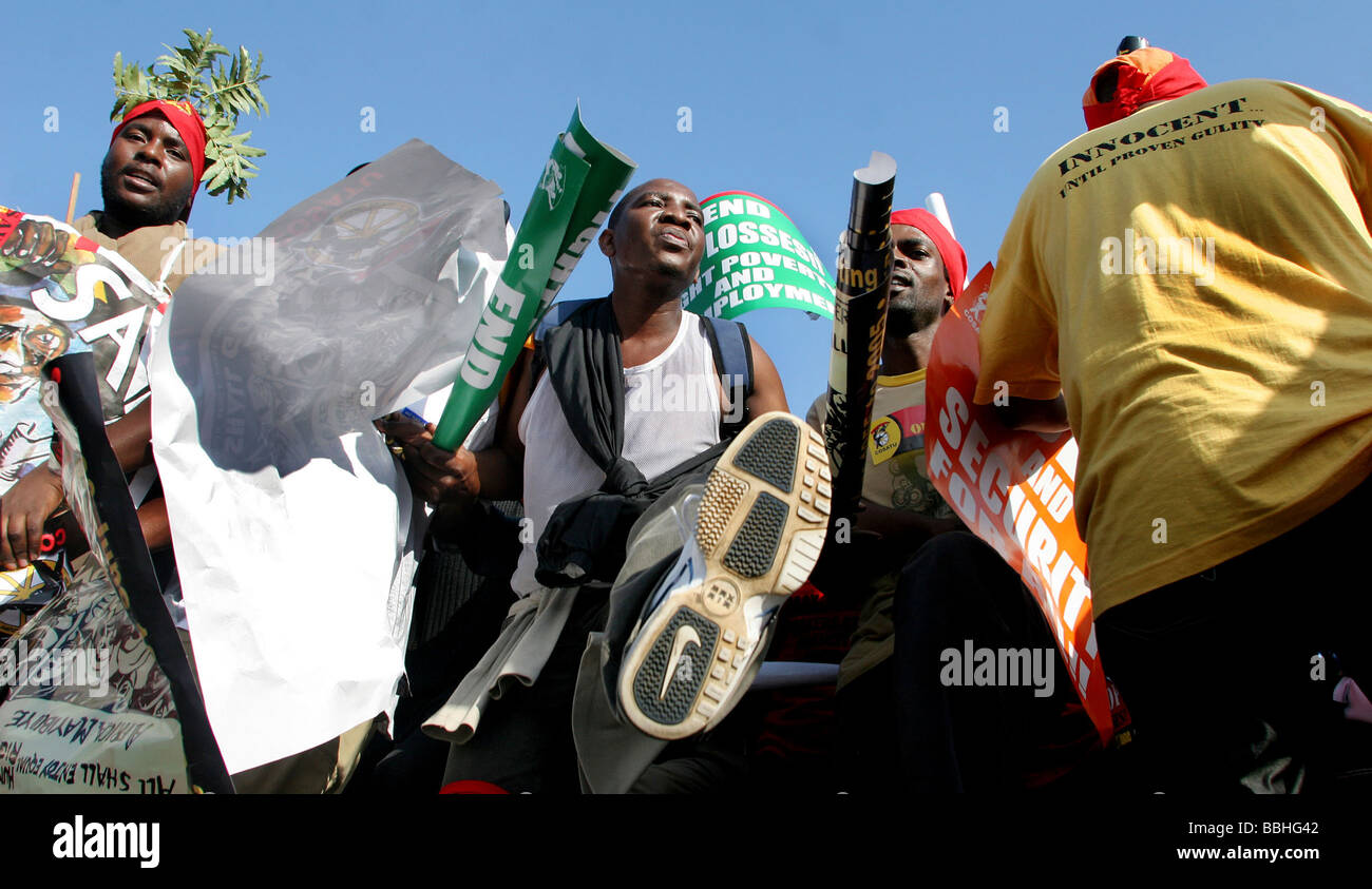 Thousands of South African workers marched through the streets of ...