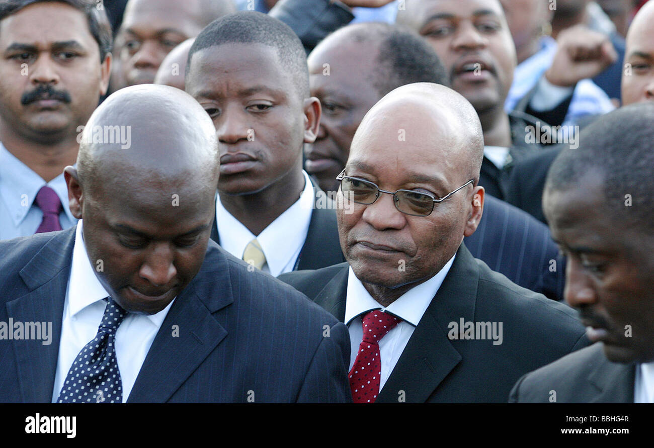 Former South African Deputy President Jacob Zuma walks out under heavy ...
