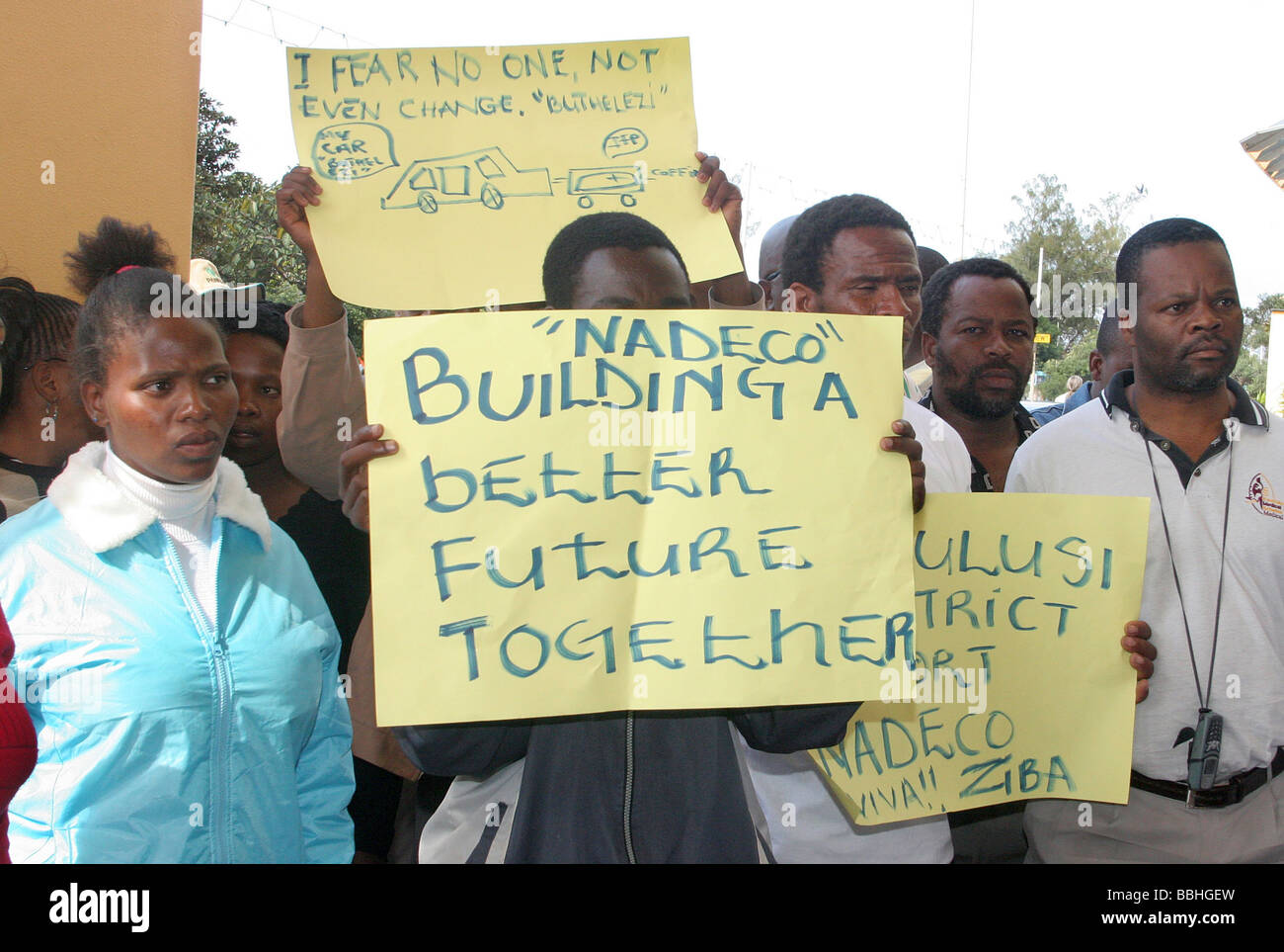 Former Inkatha Freedom Party IFP chairman Ziba Jiyane supporters attend ...