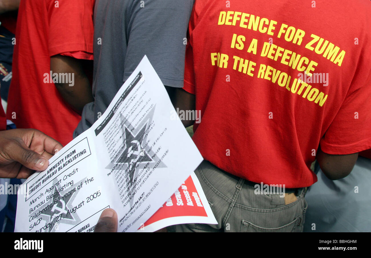 Some 1000 members of the South African Communist Party SACP marched ...