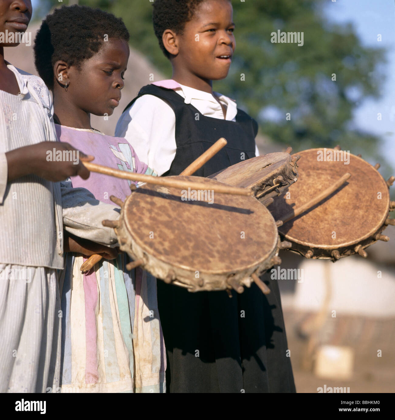 Traditional Sotho drum Stock Photo - Alamy