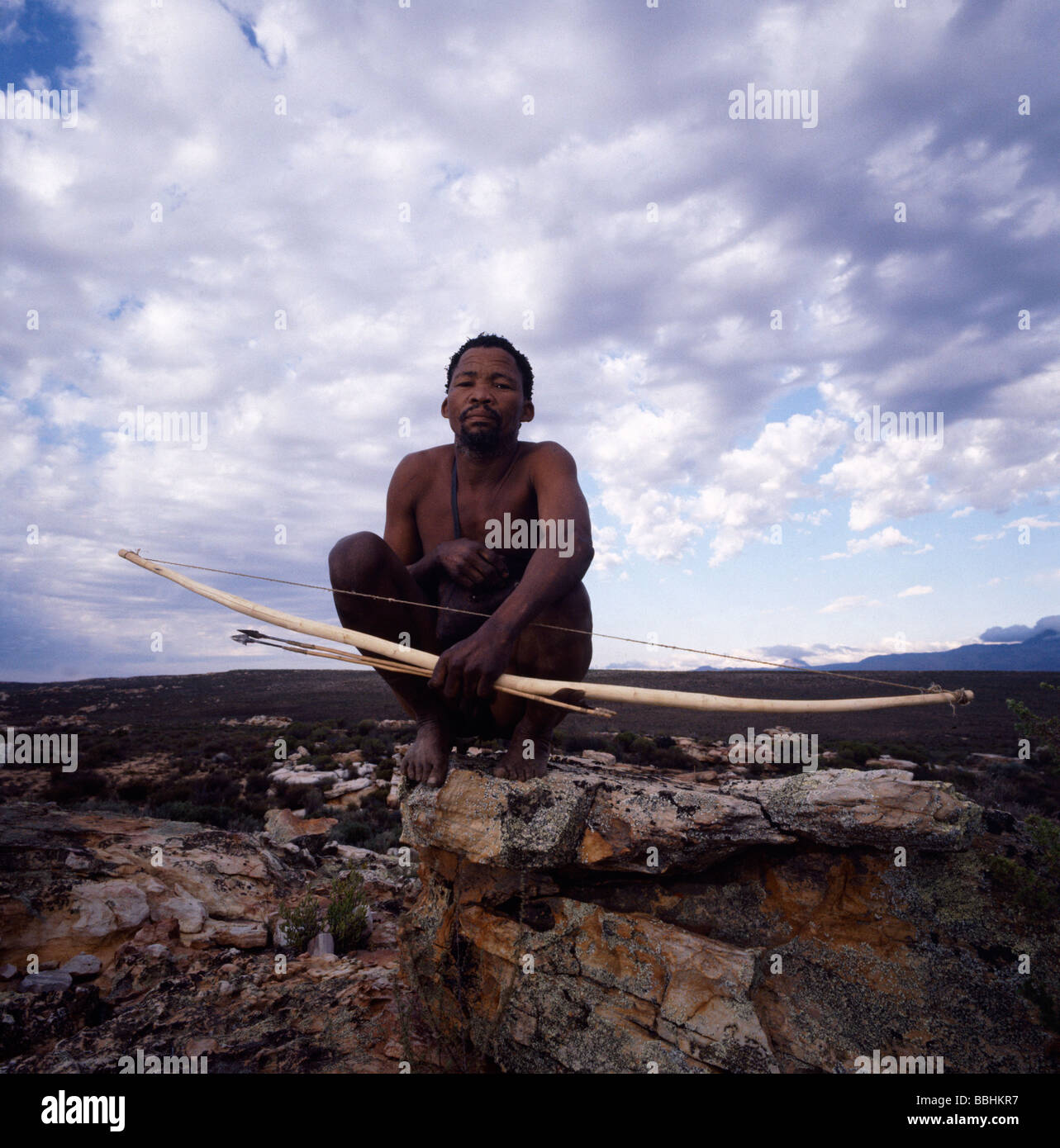 David Kruiper bushman San leader Stock Photo - Alamy