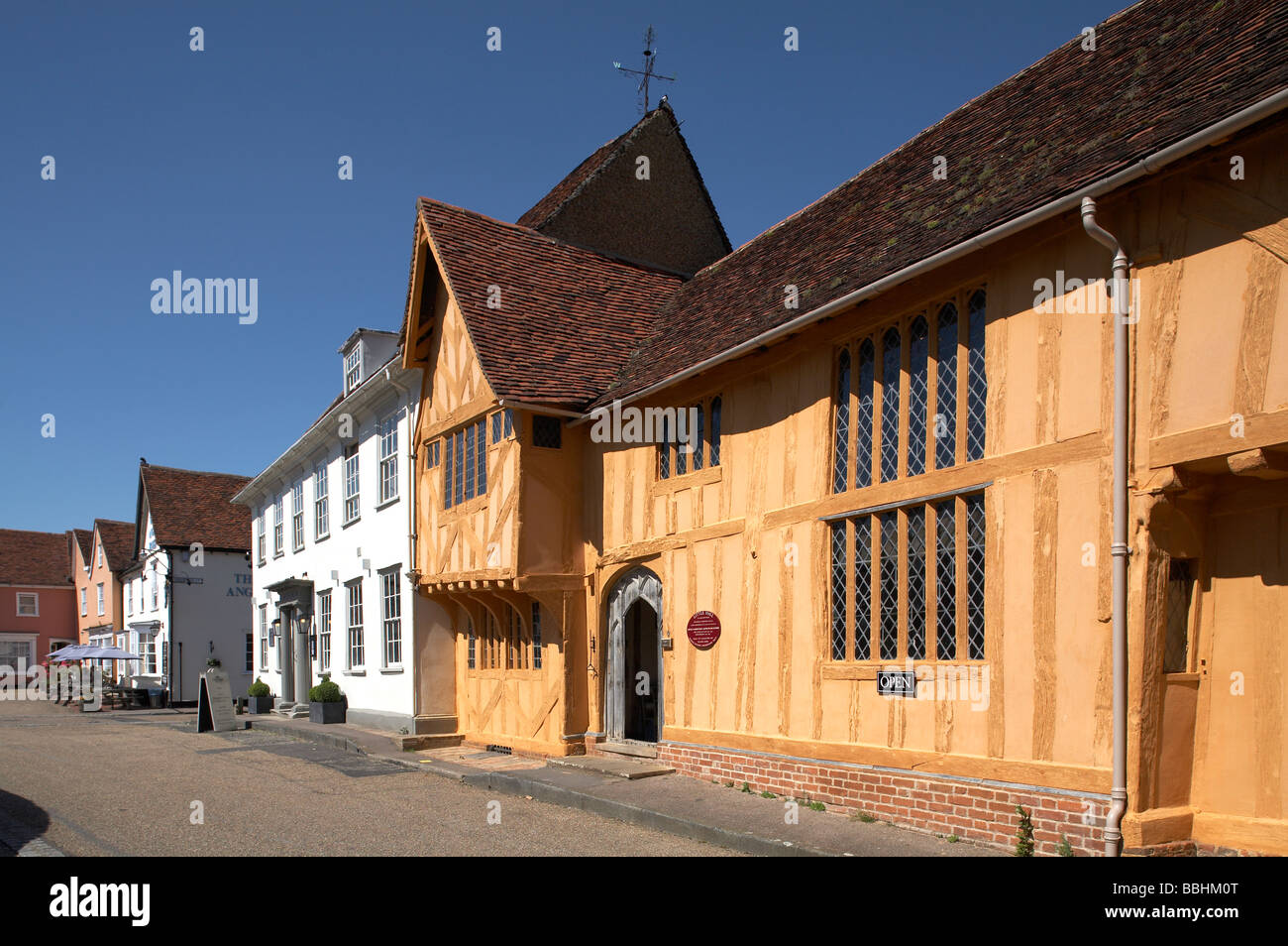 Great Britain England Suffolk Lavenham Little Hall Market Square Stock ...