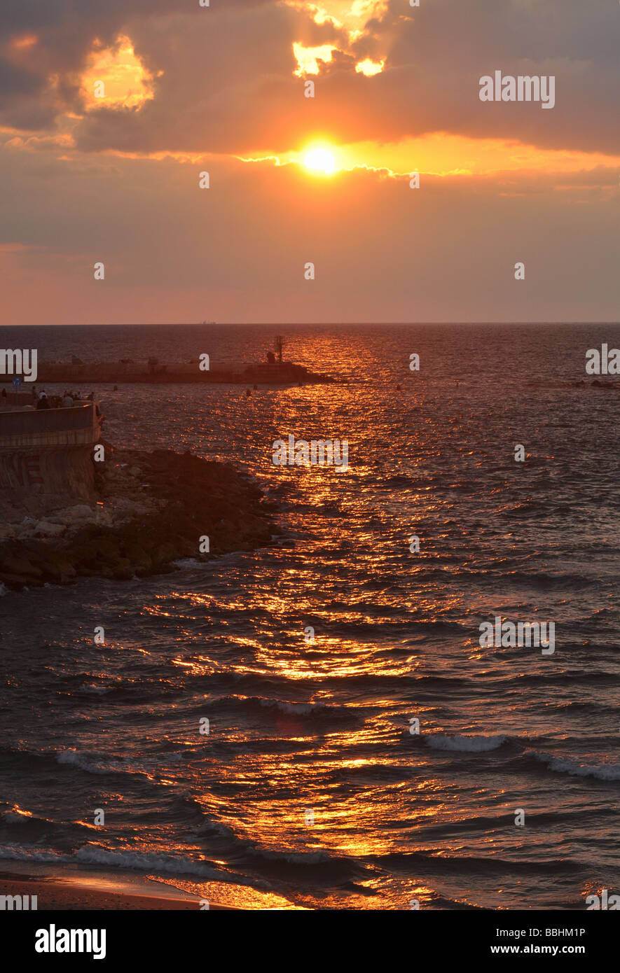 Sea sunset israel hi-res stock photography and images - Alamy