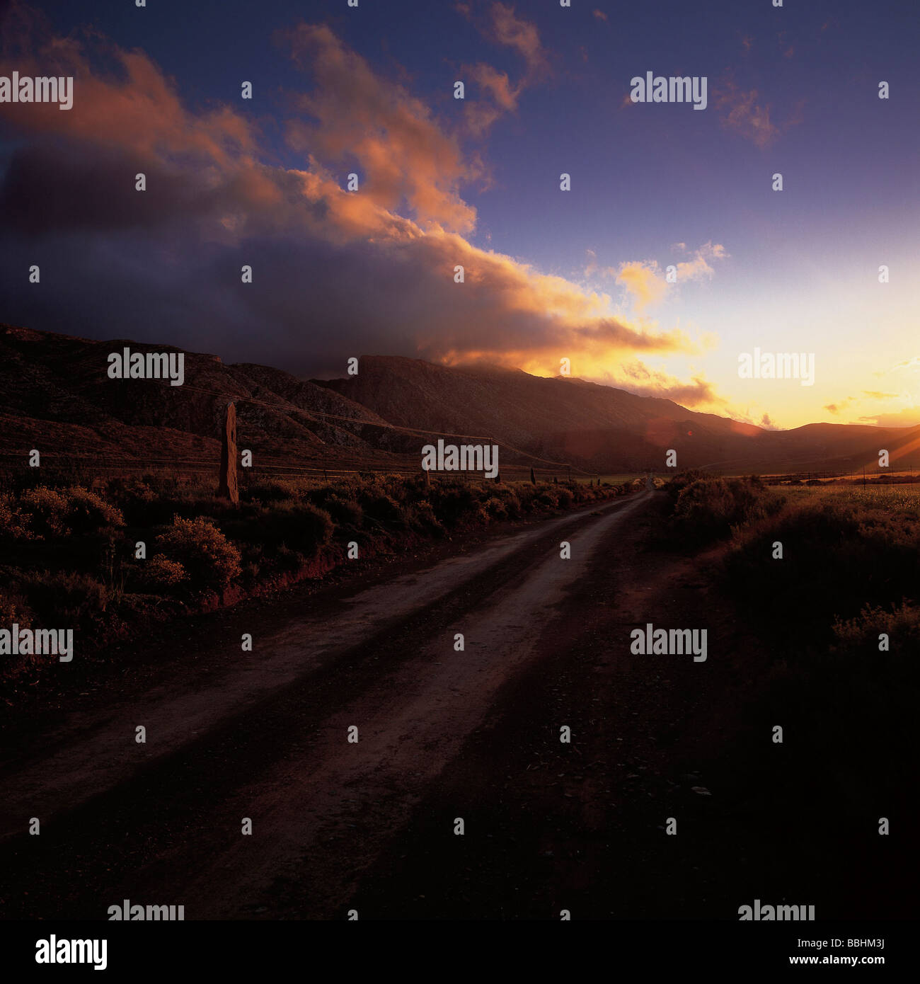 Karoo road sunset hi-res stock photography and images - Alamy