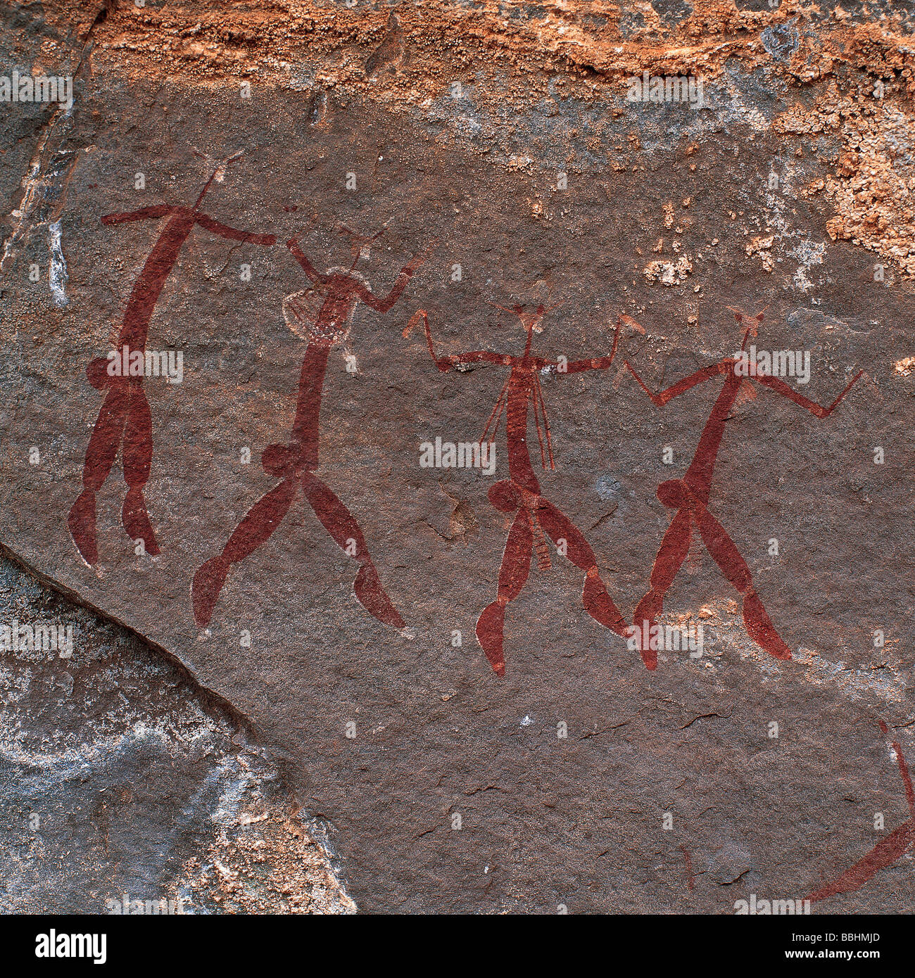 Bushman paintings In the North Eastern Cape Stock Photo - Alamy