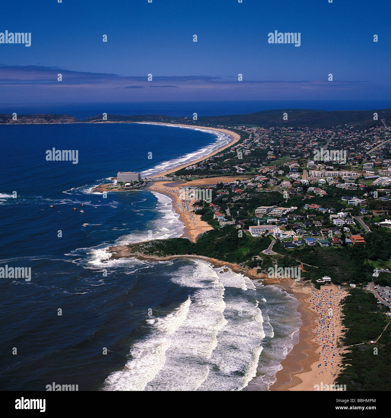 An Aerial of Plettenberg Bay Stock Photo - Alamy