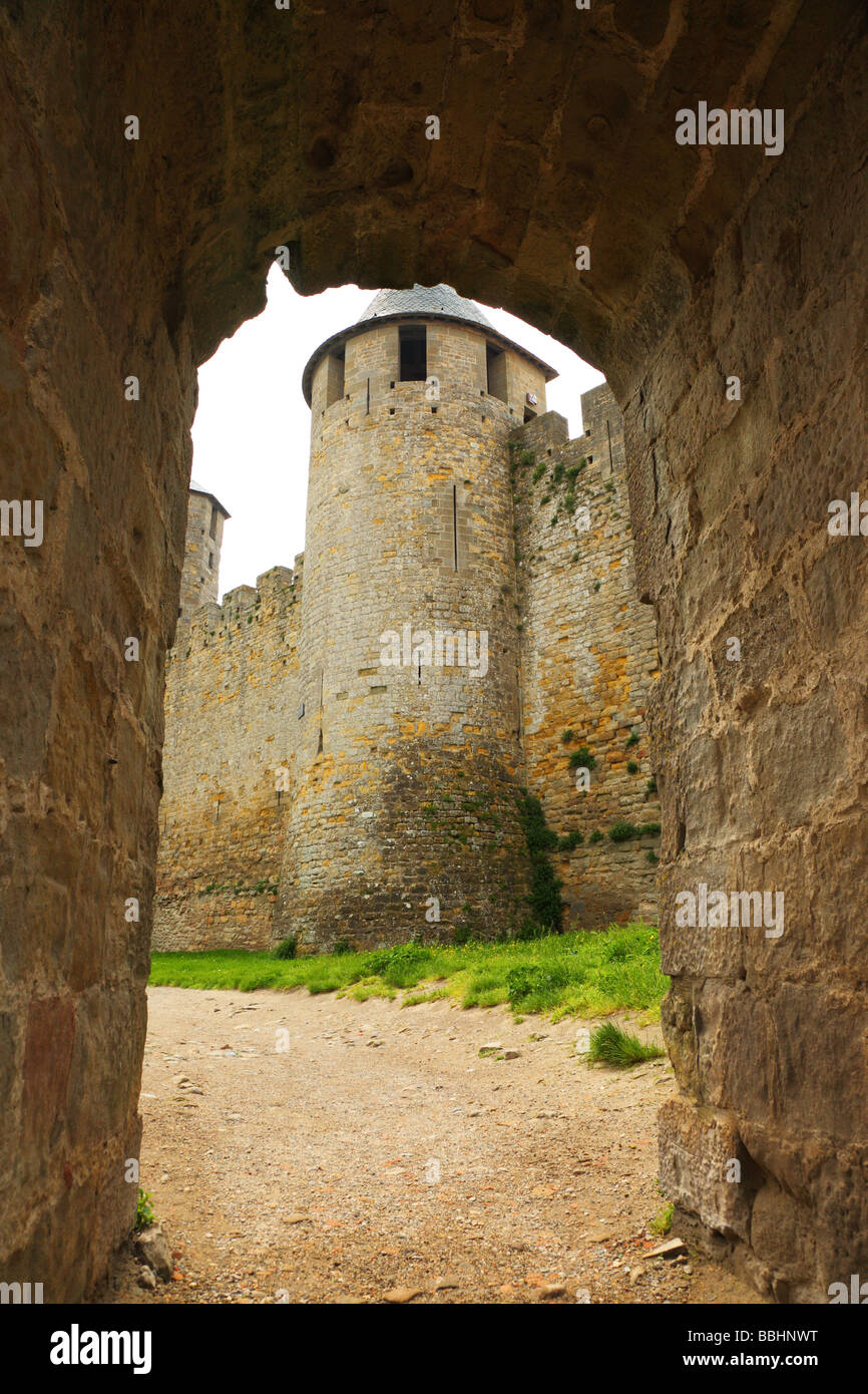 Fortress Carcassonne Aude Languedoc-Roussillon France medieval castle ...