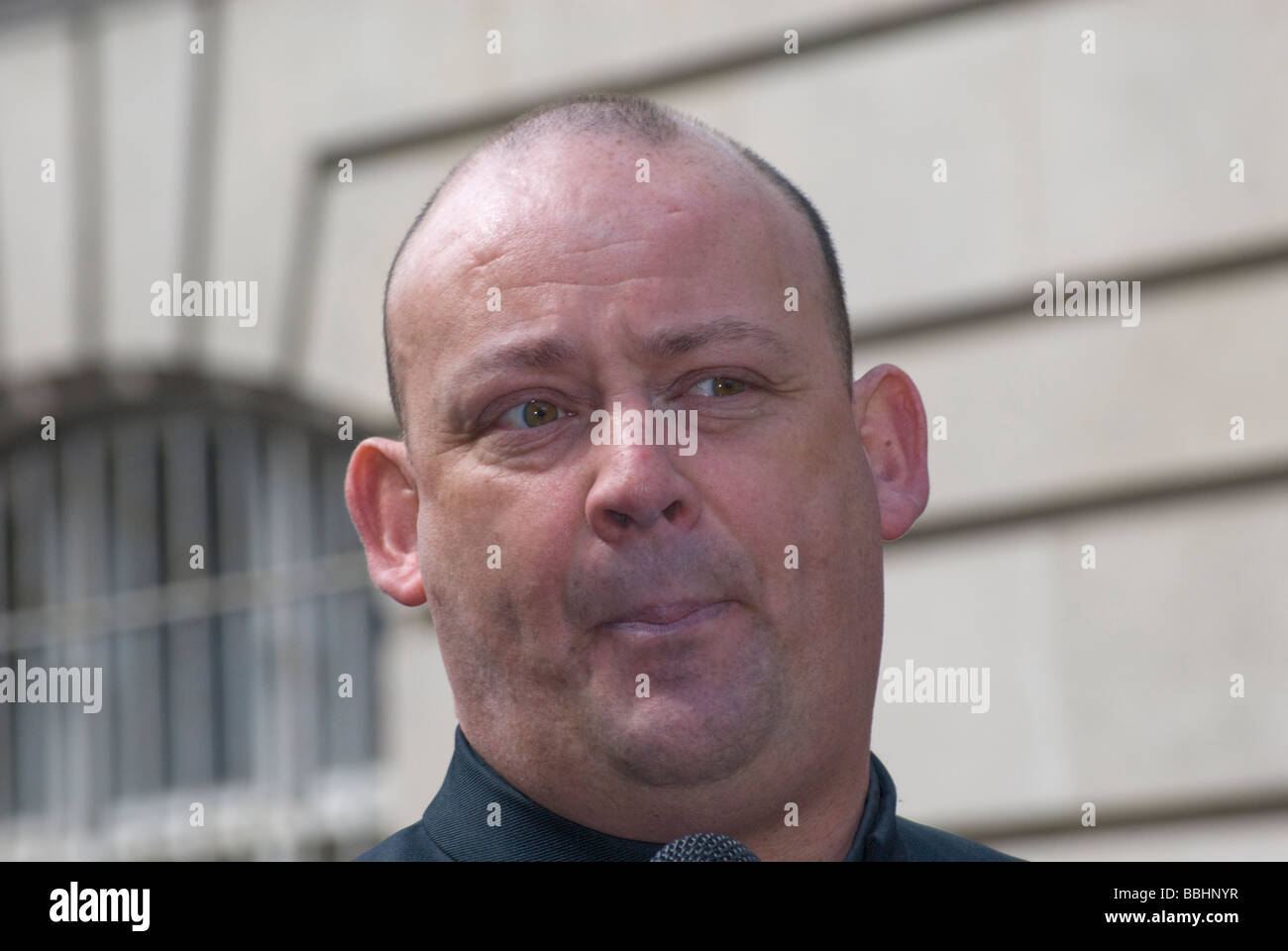 Giles Fraser, Vicar of Putney speaks at demonstration at Sudanese ...
