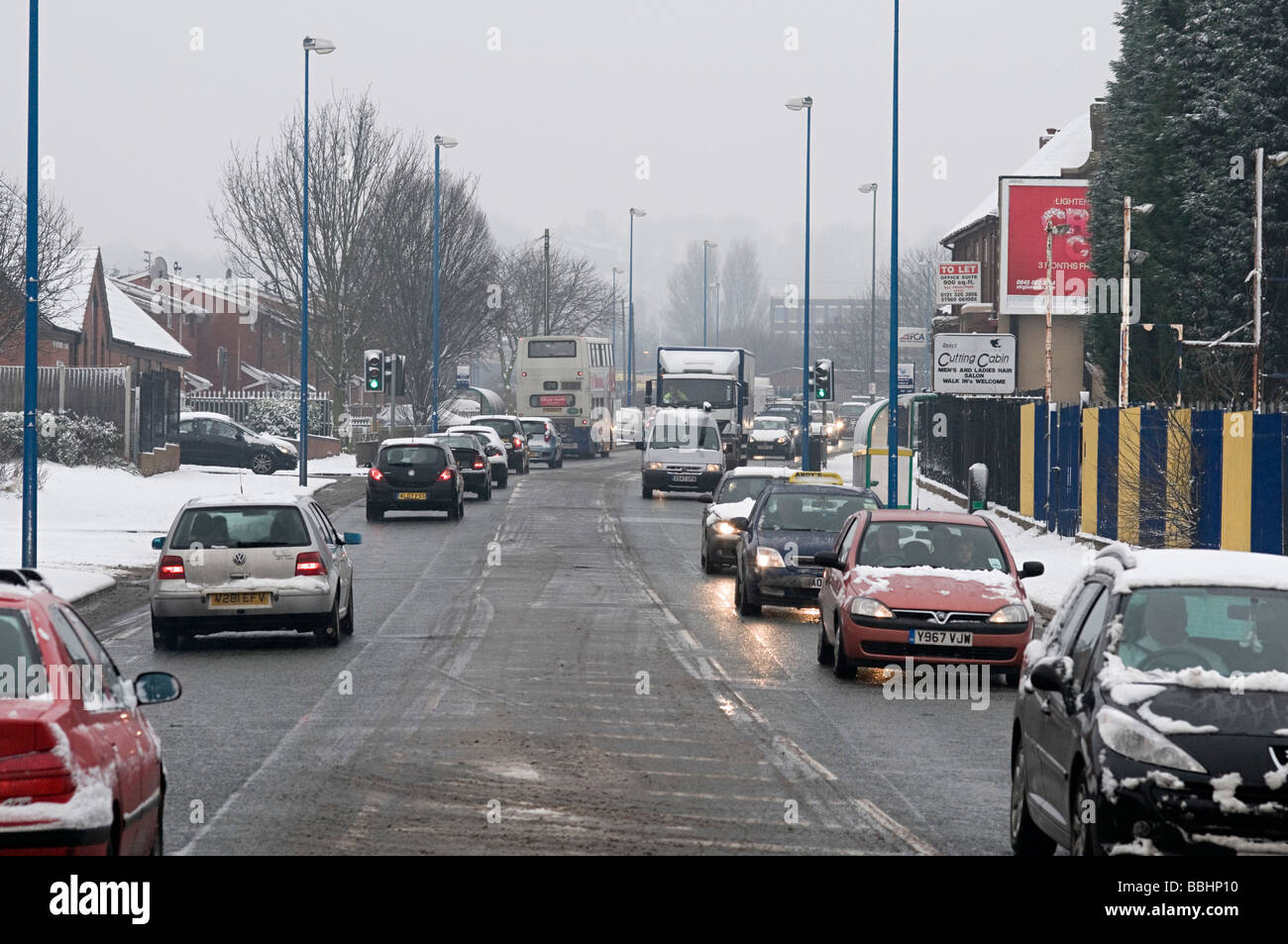 a queue of traffic in the morning rush hour Stock Photo - Alamy