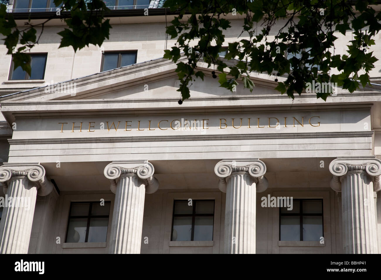 Exterior view of the Wellcome collection building housing medical ...