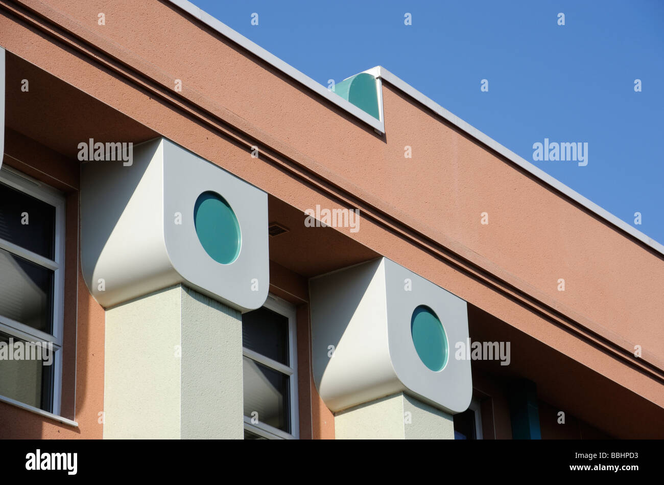 art deco facade cambridge Stock Photo - Alamy
