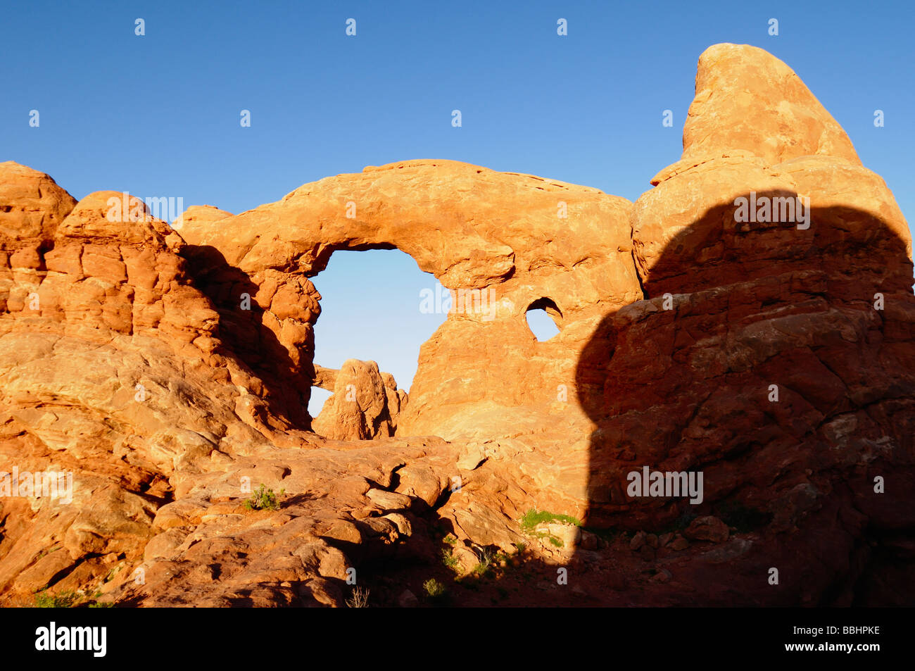 Turret Arch at Sunset Arches National Park Moab Utah USA Stock Photo ...
