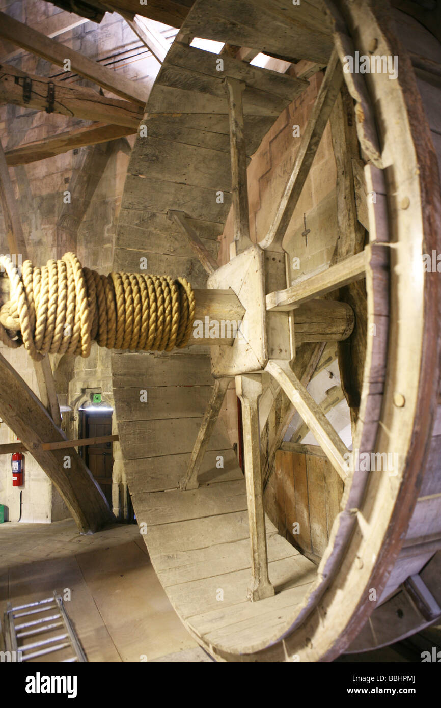 Salisbury Cathedral stone winch Stock Photo - Alamy