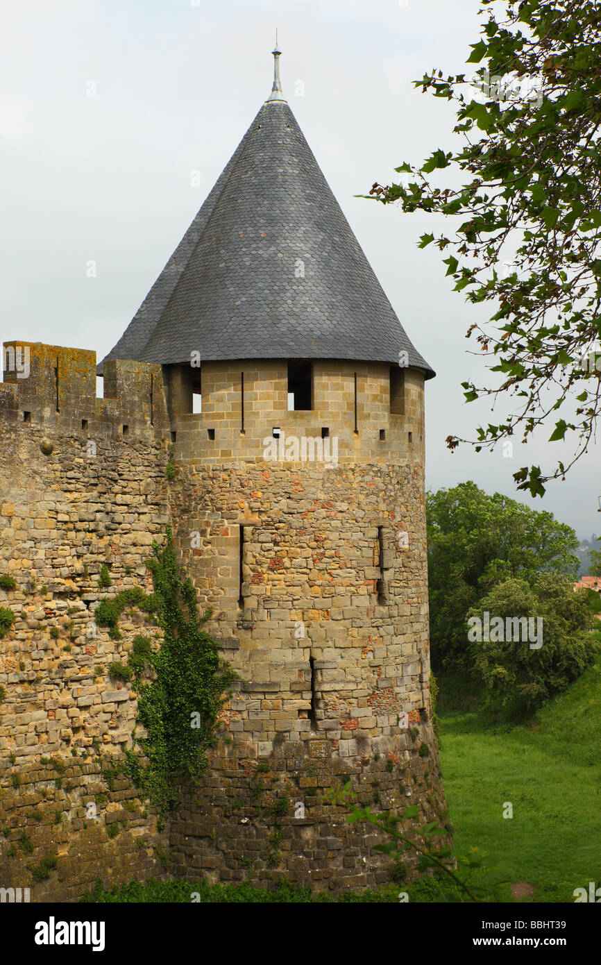 Fortress Carcassonne Aude Languedoc-Roussillon France medieval castle ...