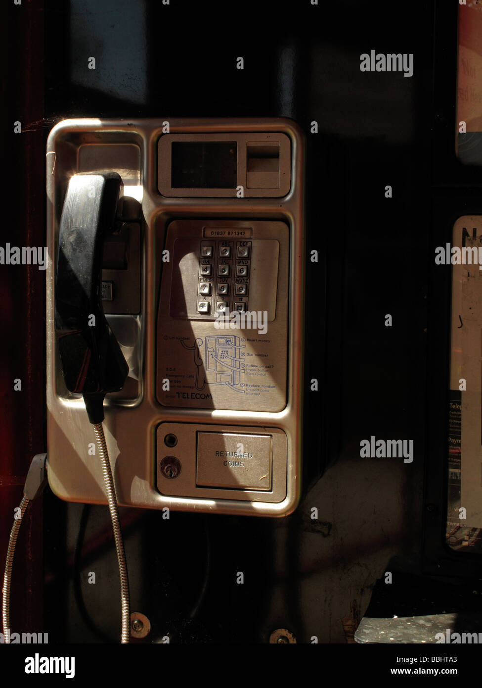 telephone box interior Stock Photo - Alamy