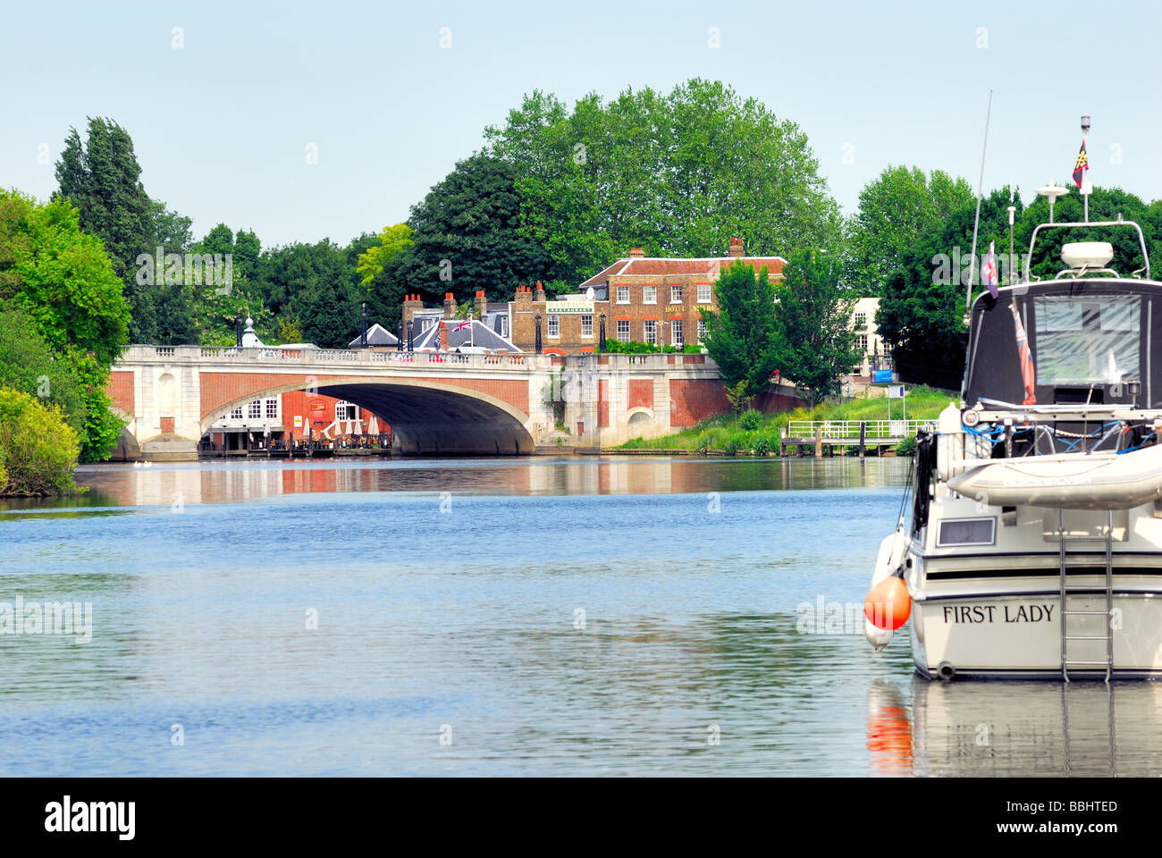 River Thames at Hampton Court Stock Photo - Alamy