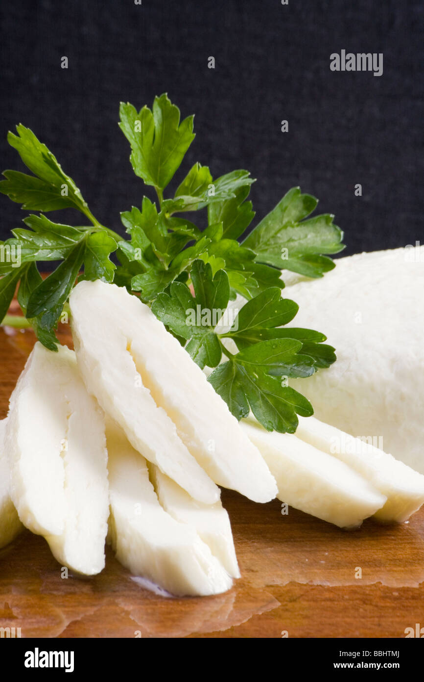 Closeup of halloumi (traditional cypriot cheese) slices Stock Photo - Alamy