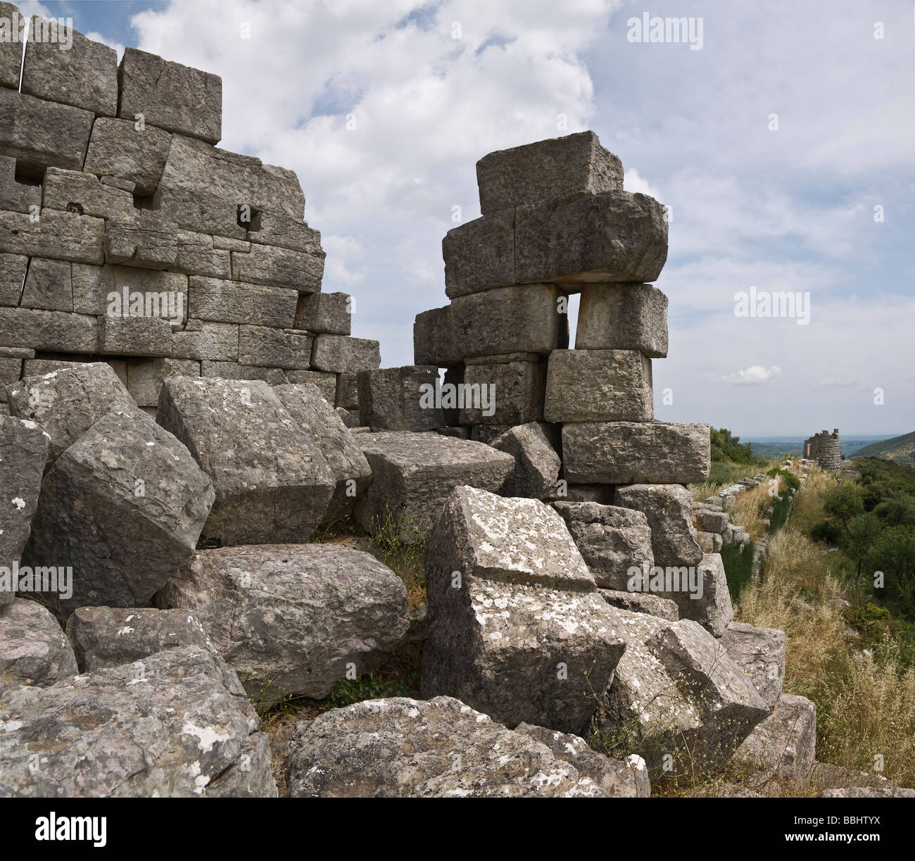 A section of the 9 kilometre long massive perimiter walls of ancient ...